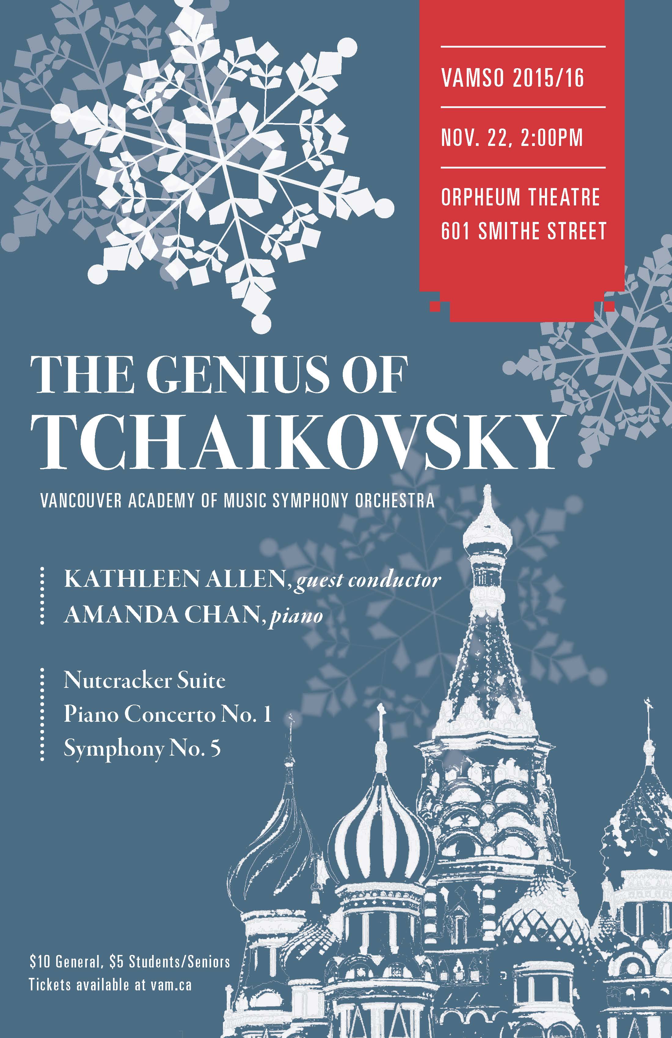 The Genius of Tchaikovsky | Vancouver Academy of Music Symphony ...
